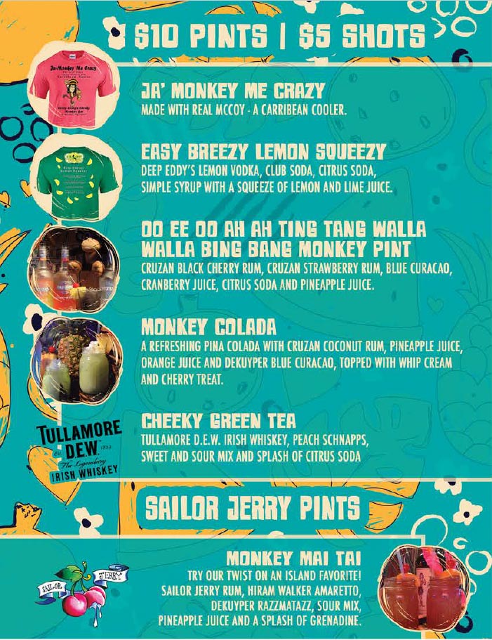 Food - Crazy Craig's Cheeky Monkey Bar